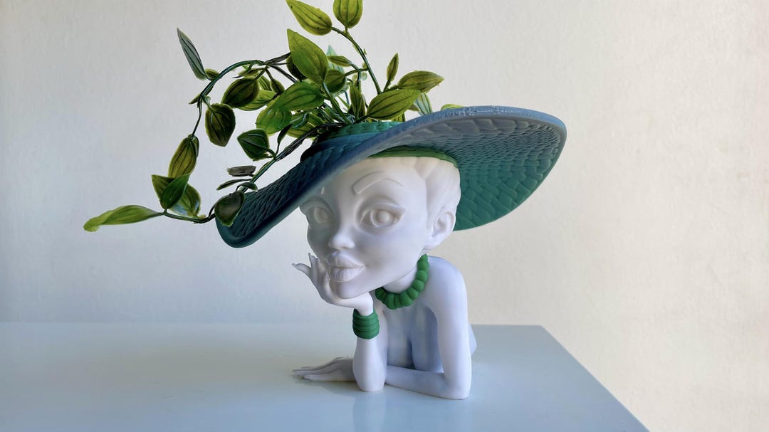 Pinup Girl Planter Bust – 3D Printed Retro Home Decor | Succulent ...