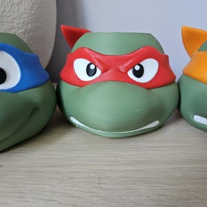 Ninja Turtles Pen Holder & Planter – 3D Printed TMNT Desk Organizer | 4 ...