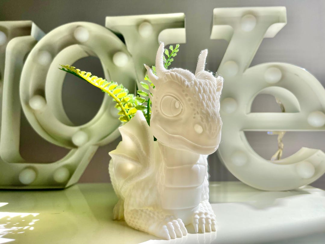Dragon Planter – 3D Printed Unique Flower Pot | Fantasy & Mythical Home ...