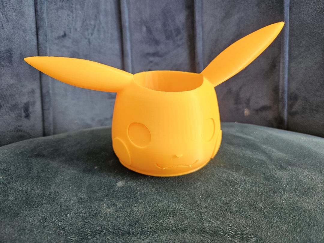 Cute Pikachu Planter – 3D Printed Pot for Succulents or Desk – Fun Gift ...