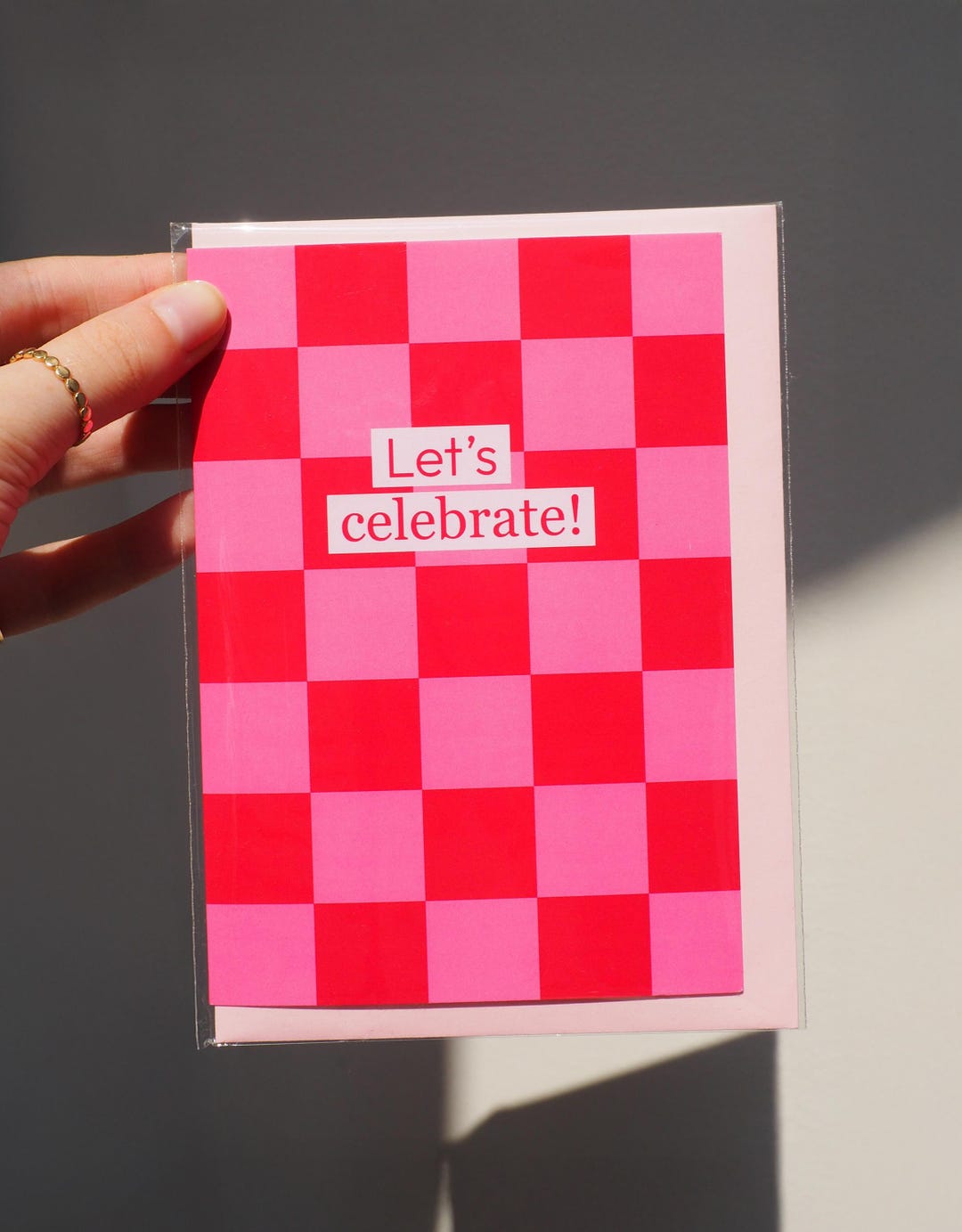 Bright and Bold Pattered 'let's Celebrate' Greeting Card - Etsy
