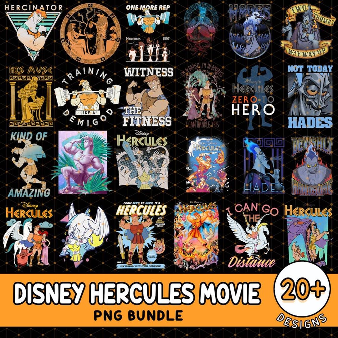 Hercules Movie 30 Designs Bundle Png | Hercules Movie Png | Hercules ...