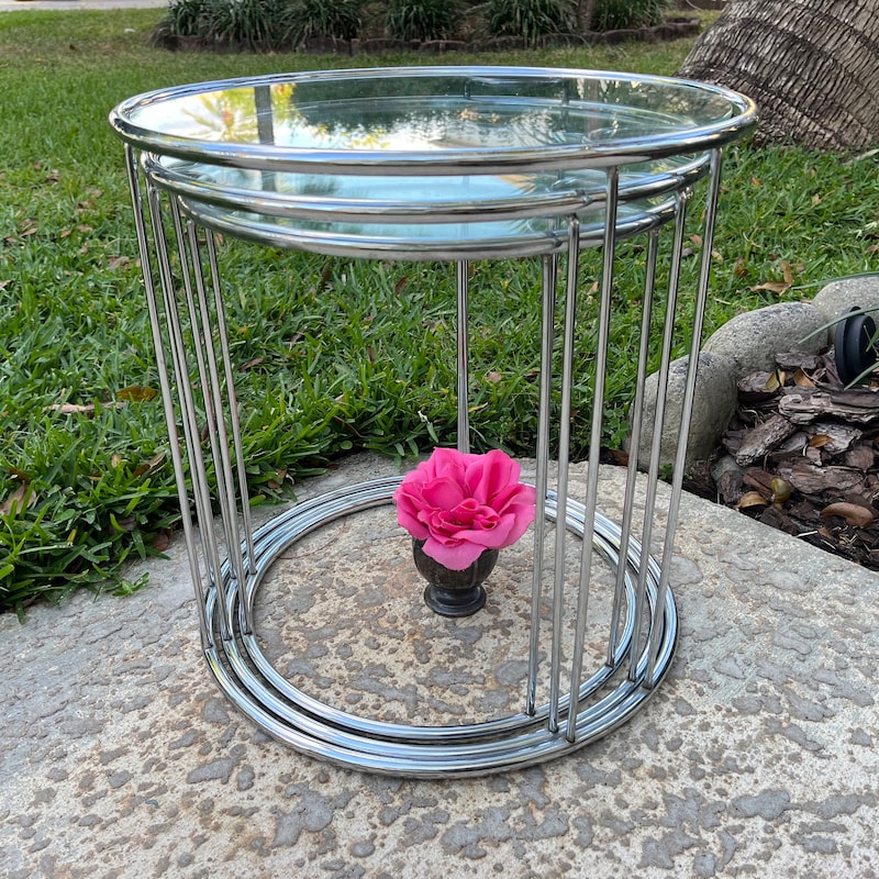 Chrome Side Table - Etsy