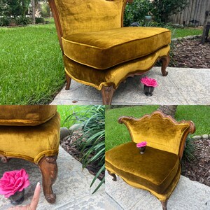 Baroque Rococo Velvet Settee, Louis Xv Settee French Provincial Velvet ...