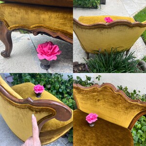 Baroque Rococo Velvet Settee, Louis Xv Settee French Provincial Velvet ...