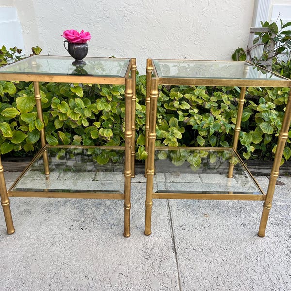 Gold Side Table - Etsy