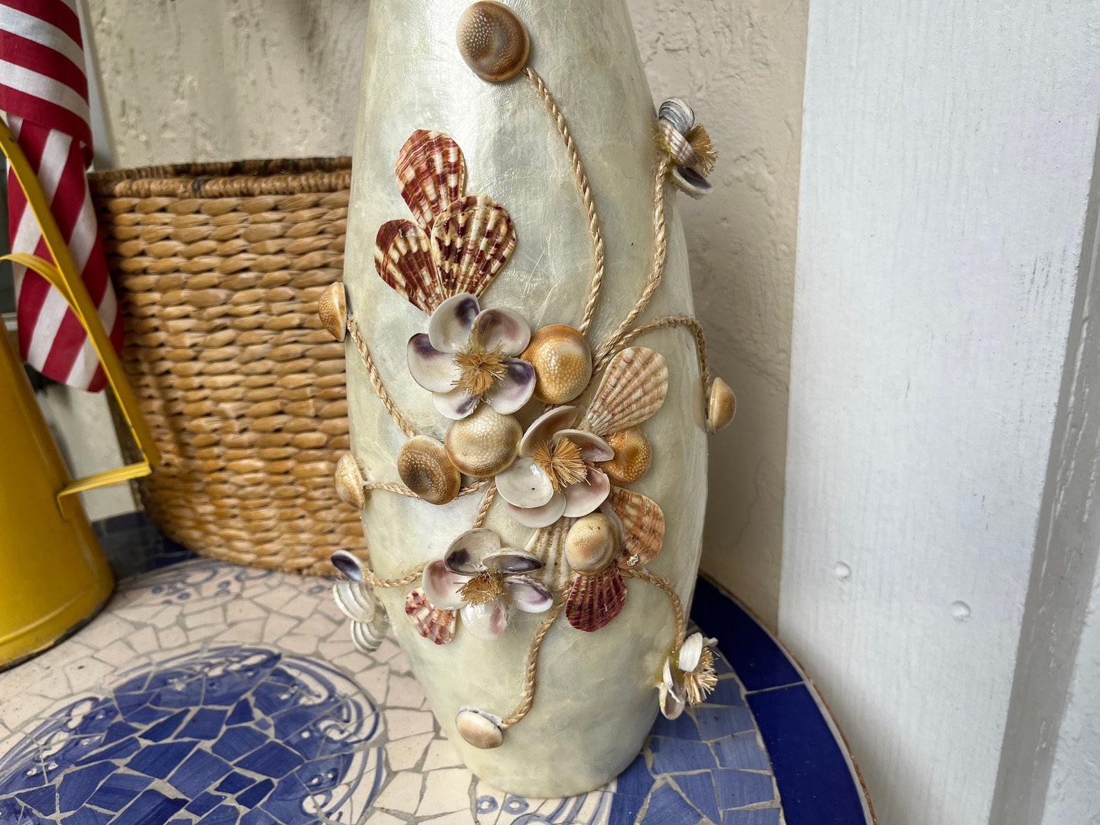 Capiz Seashell Vase 15 Inch Large Capiz Shell Flower Vase - Etsy