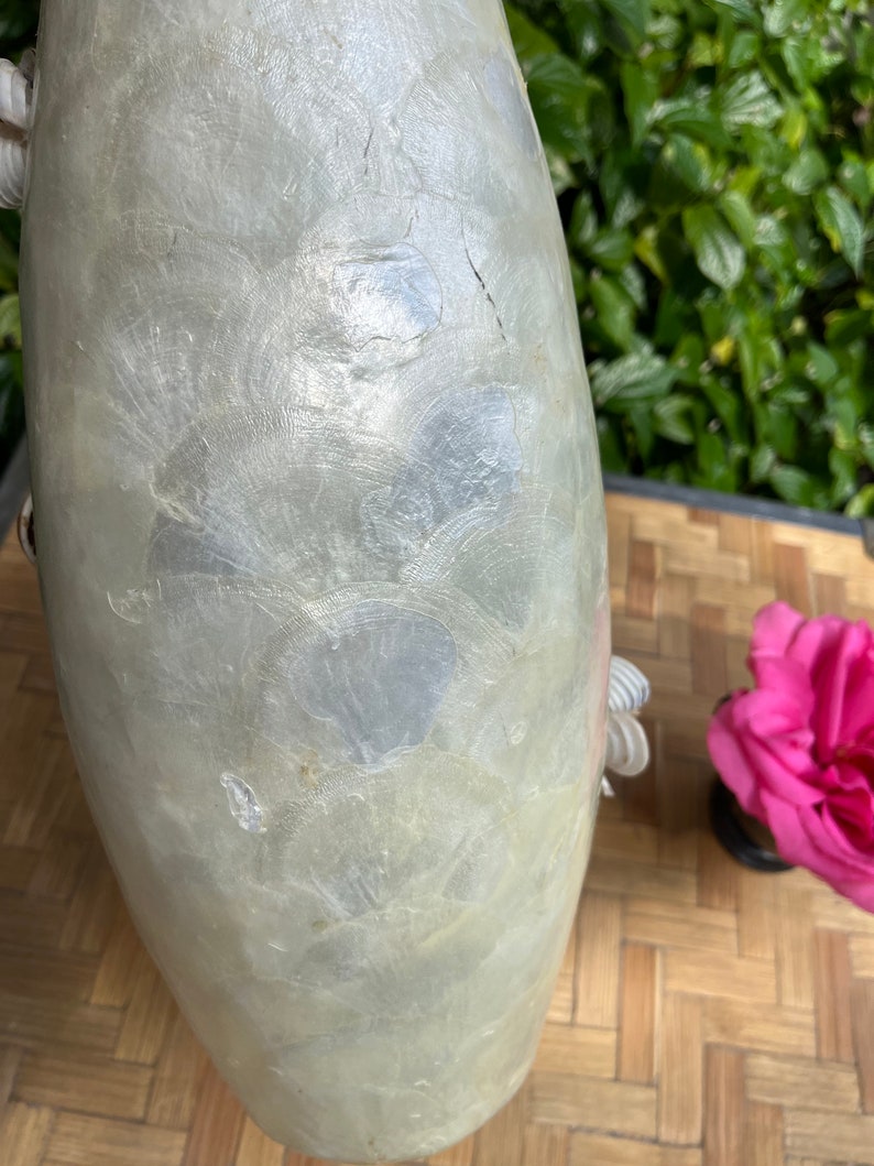 Capiz Seashell Vase 15 Inch Large Capiz Shell Flower Vase - Etsy