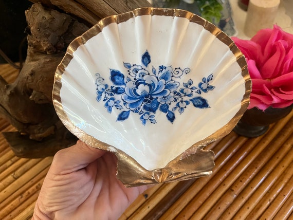 Scallop Shell Trinket Dish, Scallop Ring Holder Dish,… - Gem