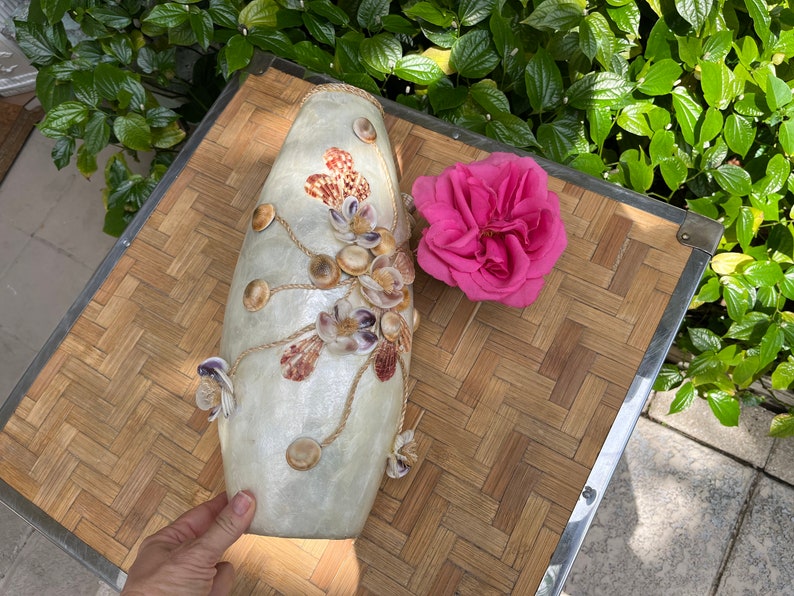 Capiz Seashell Vase 15 Inch Large Capiz Shell Flower Vase - Etsy