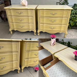 PAIR of OVERSIZED BROYHILL French Provincial Nighstands, 30” X 30 3/4 ...