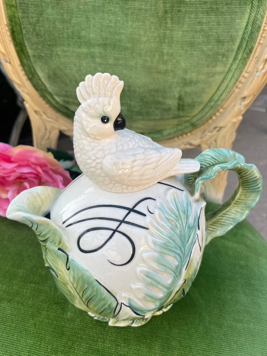 Cockatoo Teapot Fitz & Floyd Bird Teapot - Etsy