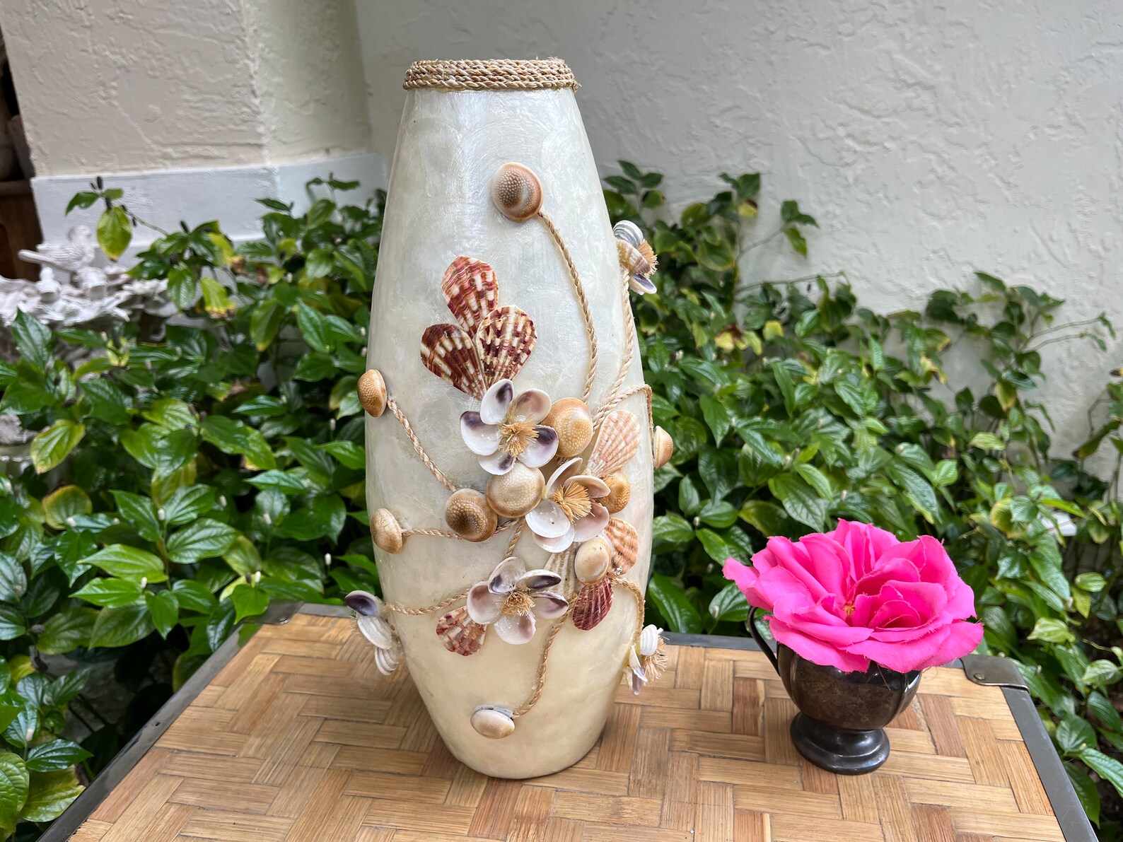 Capiz Seashell Vase 15 Inch Large Capiz Shell Flower Vase - Etsy