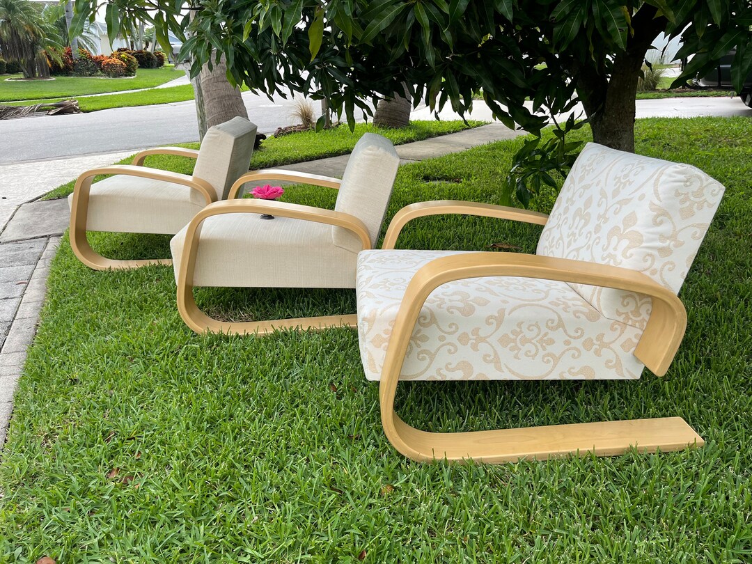 Vintage Artek 400 Tank Armchair by Alvar Aalto, Cantilever Chair, Birch ...