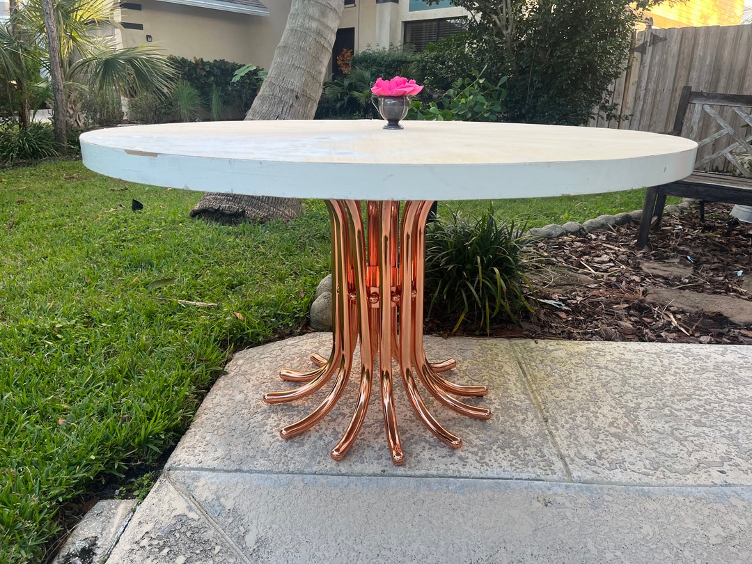 Jonathan Adler Rose Gold Dining Table, Pink Gold Caracas Dining Table ...
