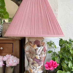 Ginger Jar Seashell Lamp, Glass Ginger Jar Lamp Full of Shells, Pink ...