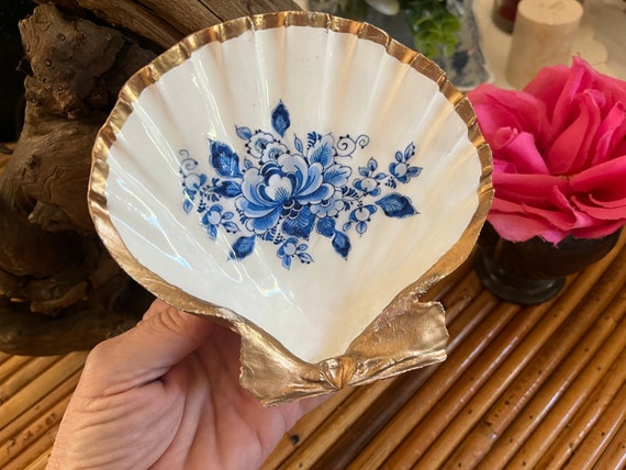 Scallop Shell Trinket Dish, Scallop Ring Holder Dish,… - Gem