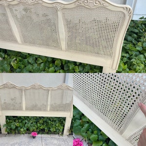 French Provincial Cane Headboard, French Country Cane Carved Shell ...