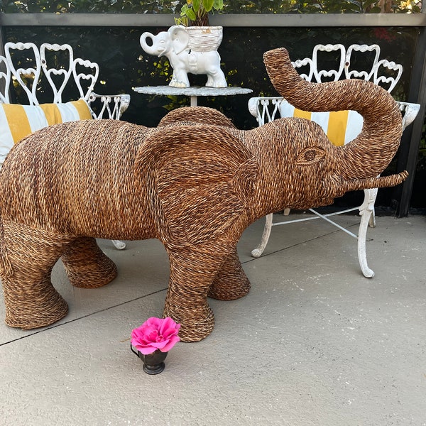 Wicker Elephant - Etsy