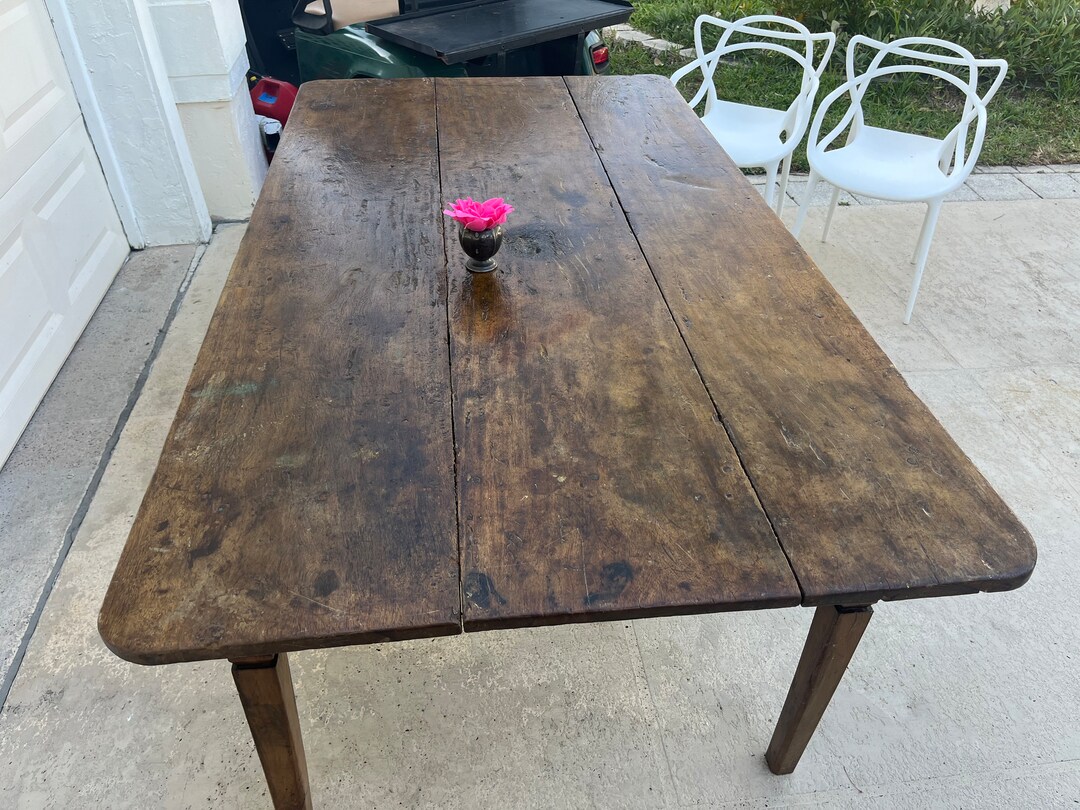 Vintage Farmhouse Dining Table Tuscany Farmhouse Table, 19th Century ...