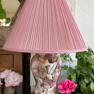Ginger Jar Seashell Lamp, Glass Ginger Jar Lamp Full of Shells, Pink ...