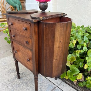 Vintage Martha Washington Sewing Table Vintage Side Table With Top ...
