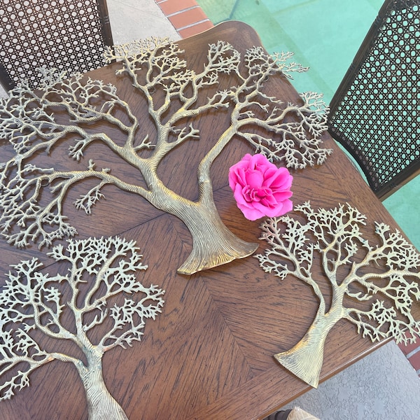 Brass Bonsai Tree Wall Art - Etsy