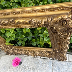 Baroque Rococo Gold Frame, Large Ornate Baroque Gold Frame, Gold Shell ...