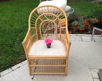 High back cane chair | Etsy