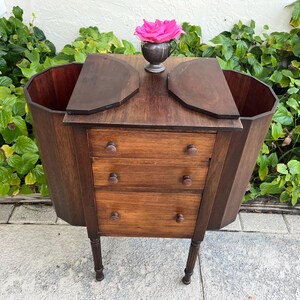 Vintage Martha Washington Sewing Table Vintage Side Table With Top ...