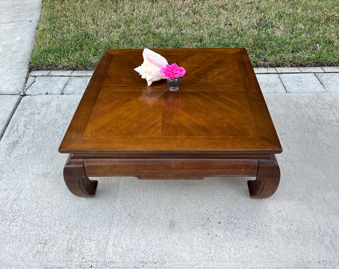 Vintage Solid Wood Thomasville Ming Coffee Table, Asian Ming Solid Wood ...