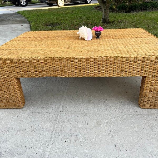 Wicker Coffee Table - Etsy