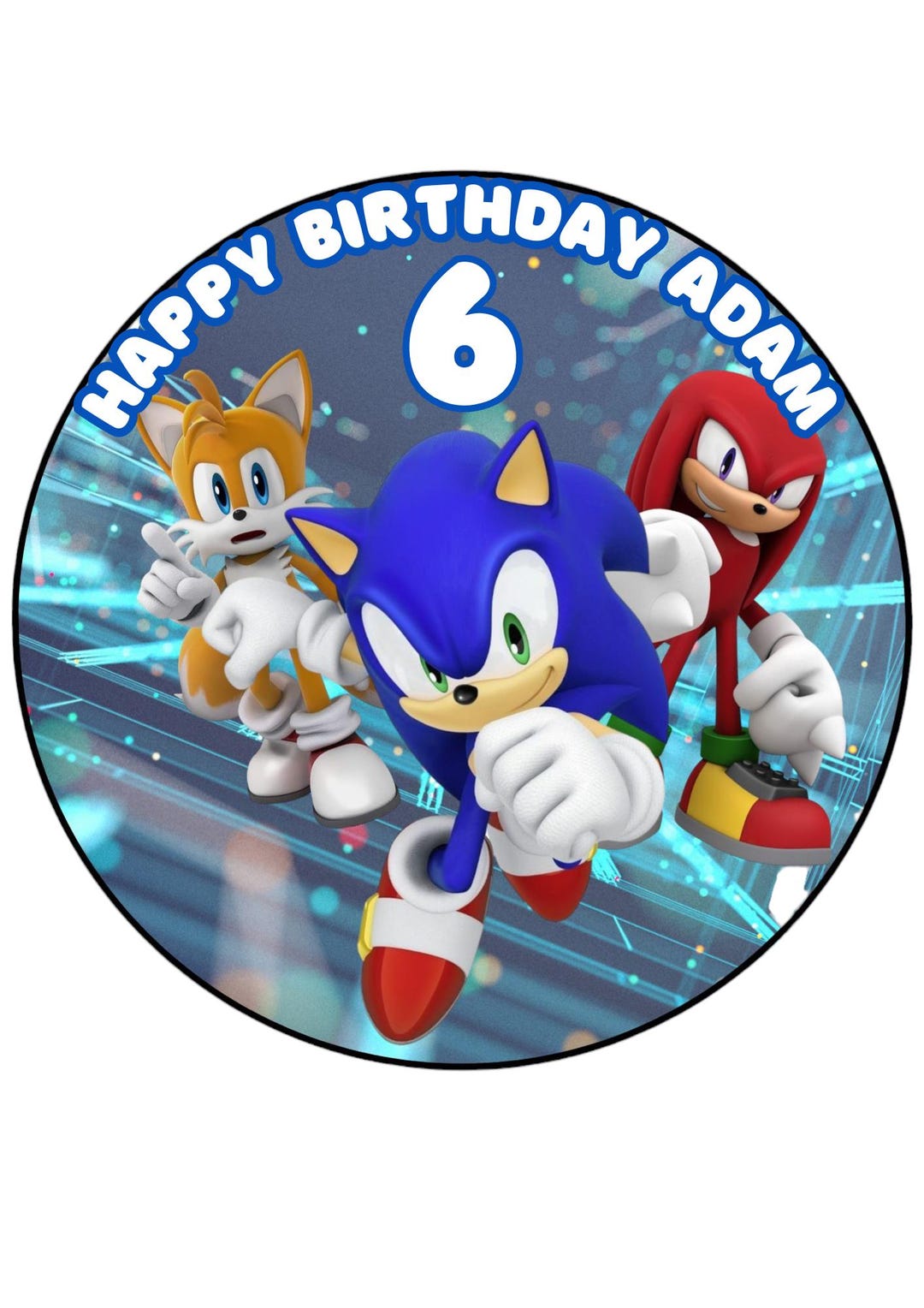 Sonic Edible Cake/cupcake Toppers: Personalized Birthday Party ...