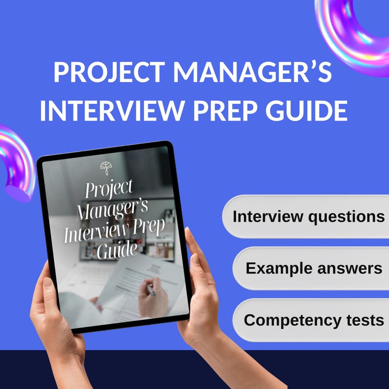 Project Manager’s Interview Prep Guide, Ebook, PMBOK Guide, Project Management, Project Manager ...
