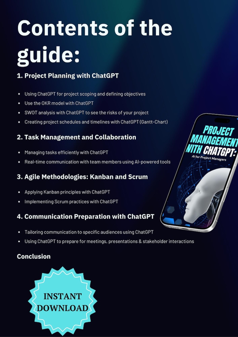 Project Management With Chatgpt, Pmbok Guide, Ebook, AI, Project Management, Project Manager ...
