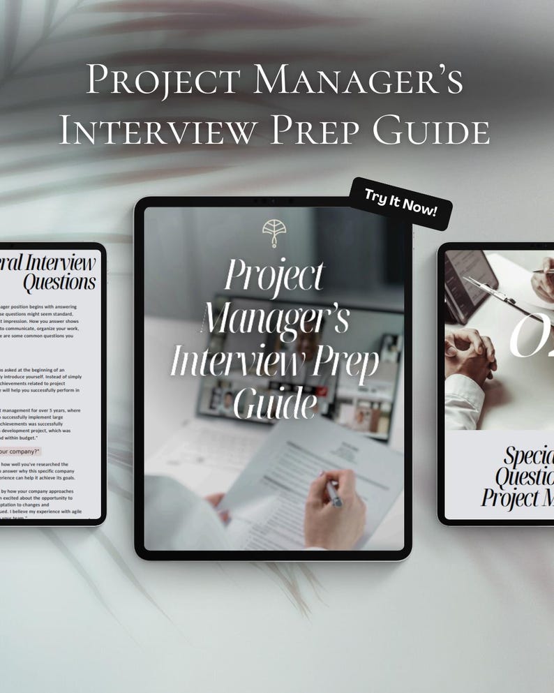 Project Manager’s Interview Prep Guide, Ebook, PMBOK Guide, Project Management, Project Manager ...