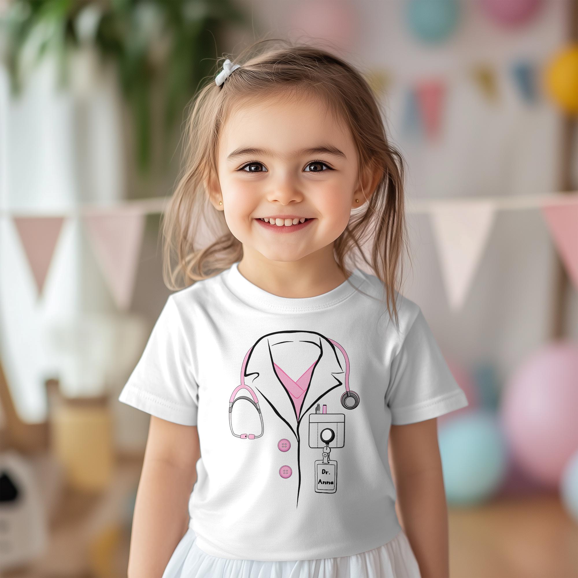 Personalized Doctor Costume Shirt, Custom Name Doctor Cosplay Shirt for ...