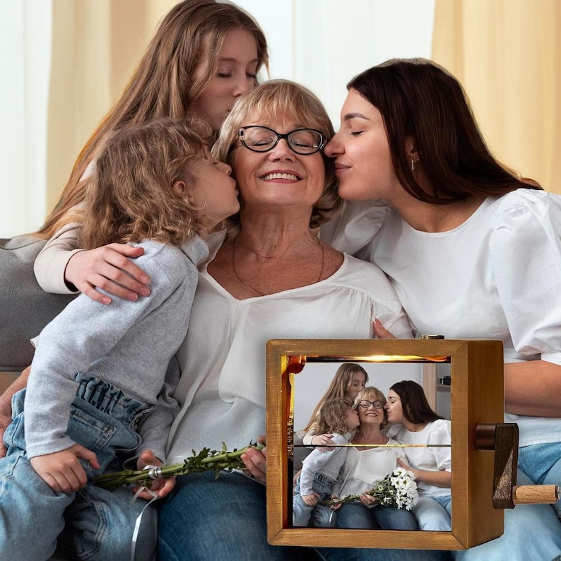 Custom Flip Animation Photo Frame, Personalized Wood Flip Photo ...