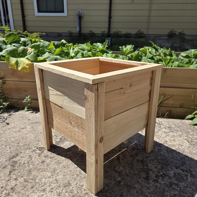 Square Cedar Planter Box - Etsy