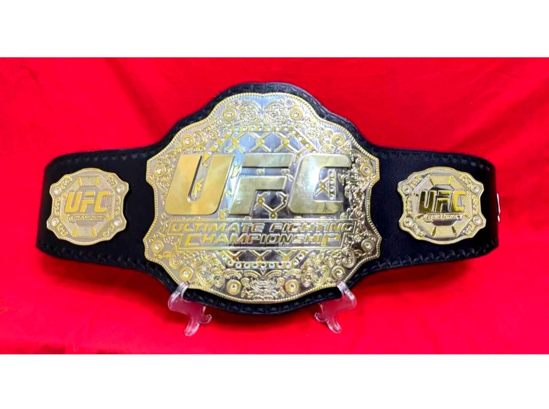 UFC Ultimate Fighting Championship Title Belt – 2MM Brass Dual Plate ...