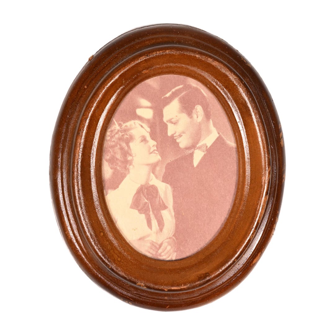 Vintage 1940s Brown Picture Frame Clark Gable Hong Kong - Etsy