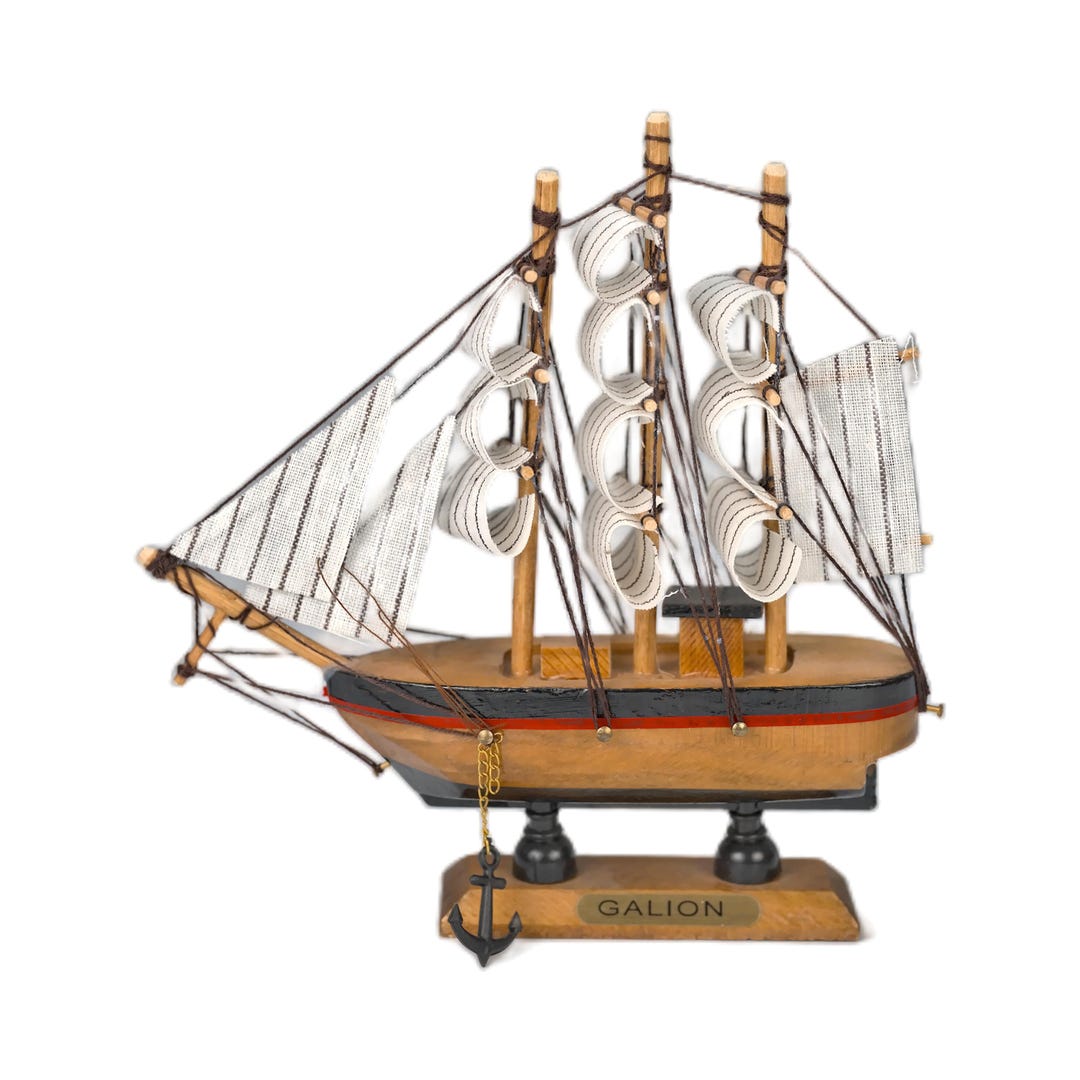 Wooden Sailing Ship Model Galion Home Decor Nautical Display ...