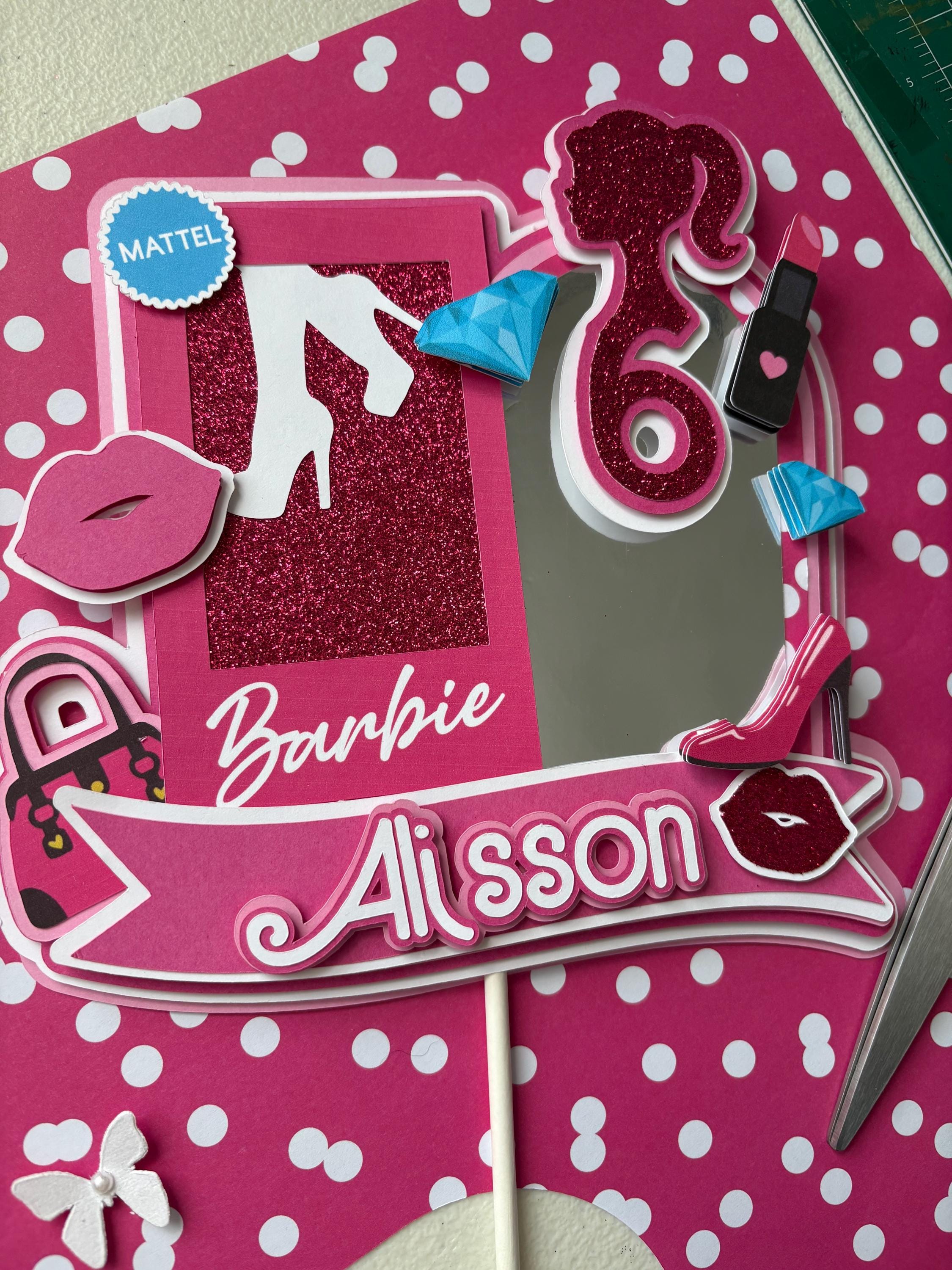 Barbie Girl Theme Cake Topper - Etsy
