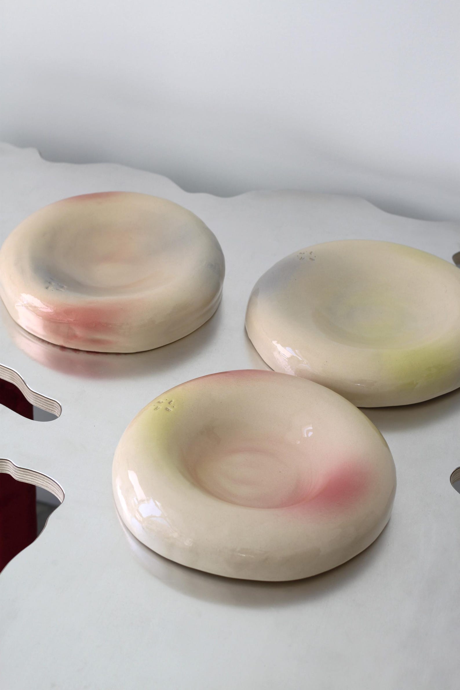 Pastel Ceramic Plate – Donut-shaped Bowl, Sculptural Hollow Dish ...