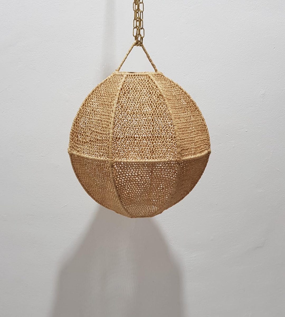 Raffia Pendant Light , Hanging Lamp Shade in Raffia - Etsy