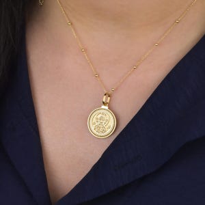 14K Solid Gold Jesus Christ Pendant Necklace: Orthodox Christian ...