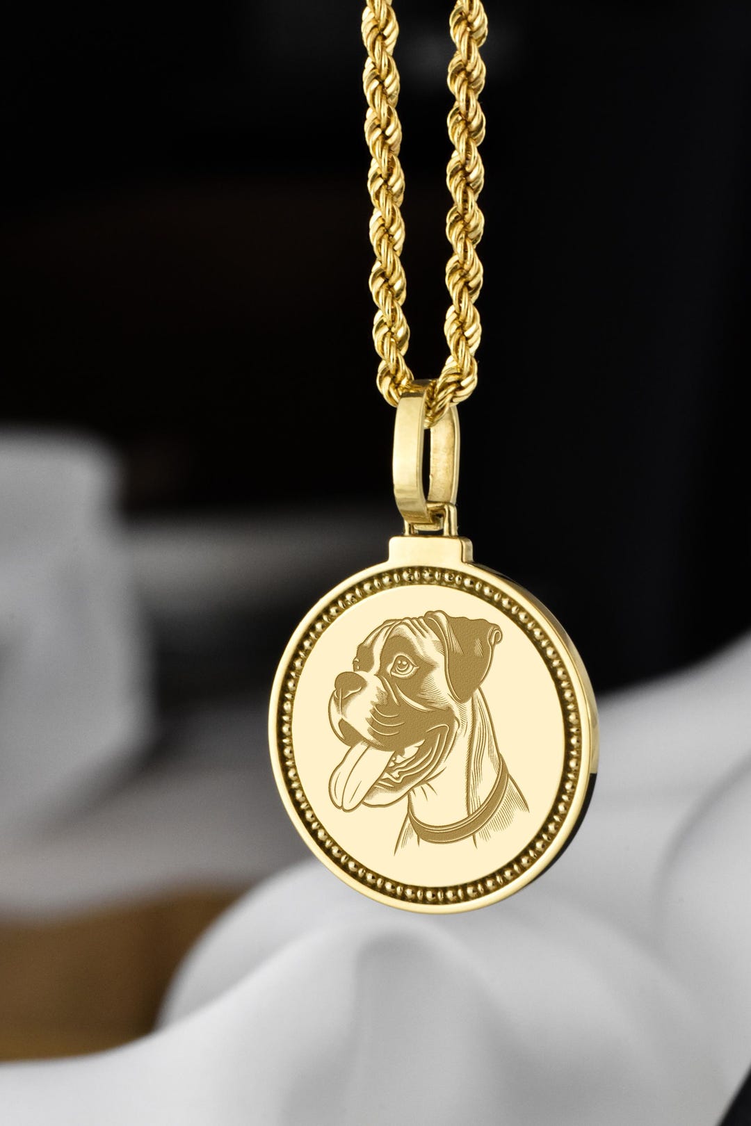 Sterling Silver Boxer Dog Pendant Necklace, Pet Memorial Gift - Etsy