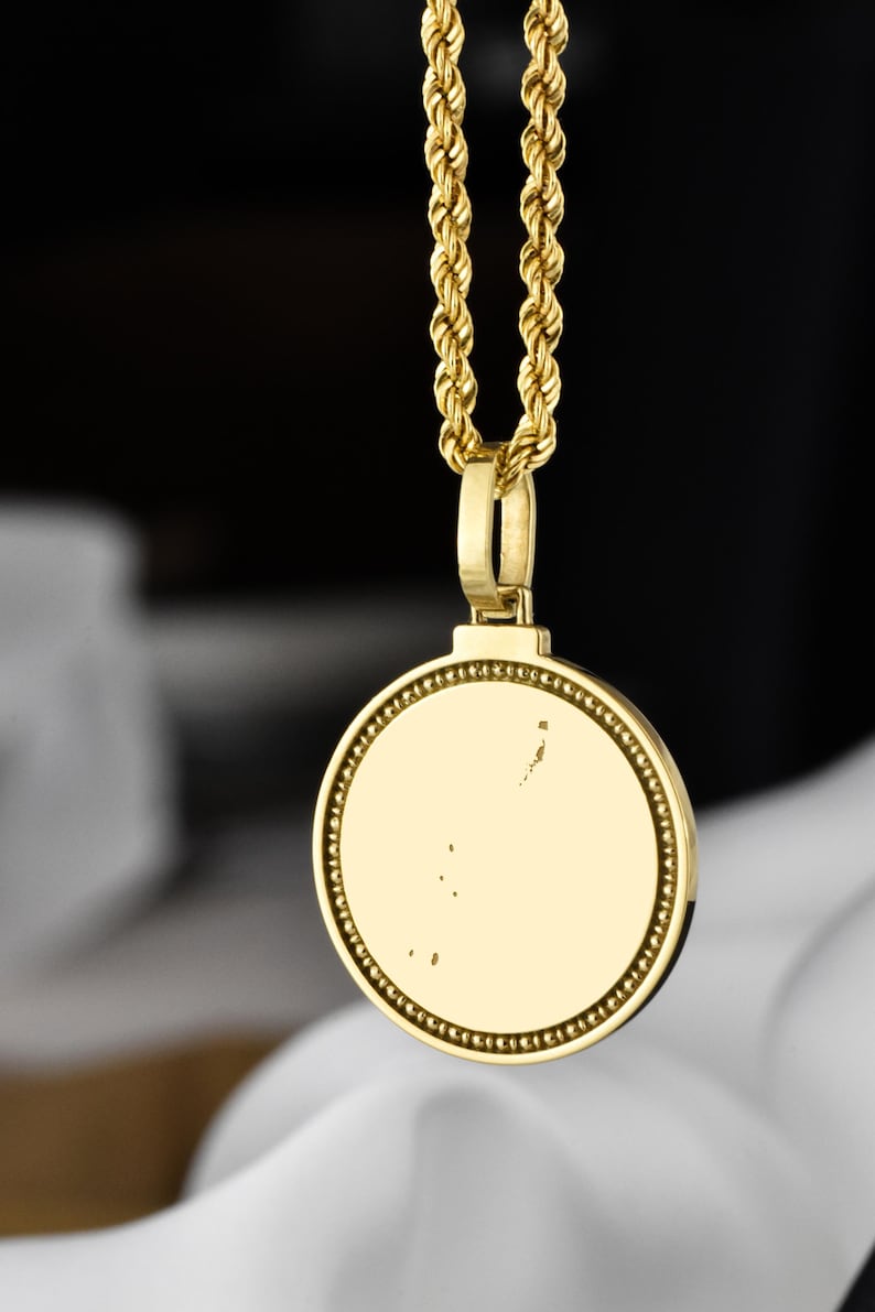 14K Solid Gold Palau Map Pendant, Island Jewelry, Traveler Charm - Etsy