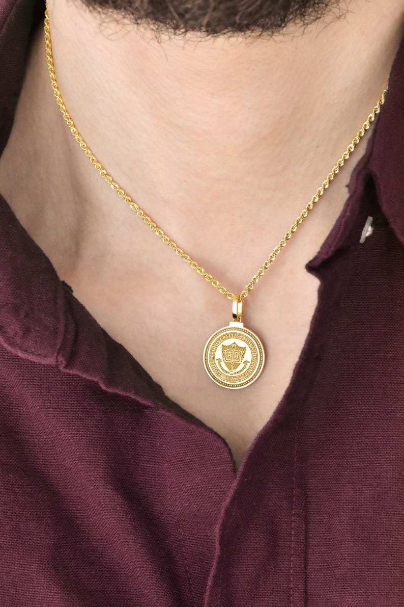 Sterling Silver Custom University Emblem Necklace, University Sigilum ...