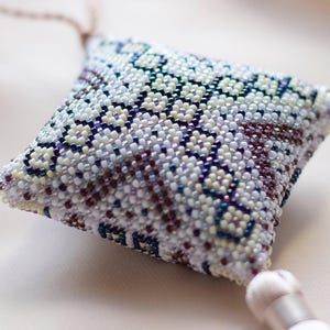 DIY Bead Embroidery Kit "mosaic Square", Mini Bead Set With Toho Beads ...